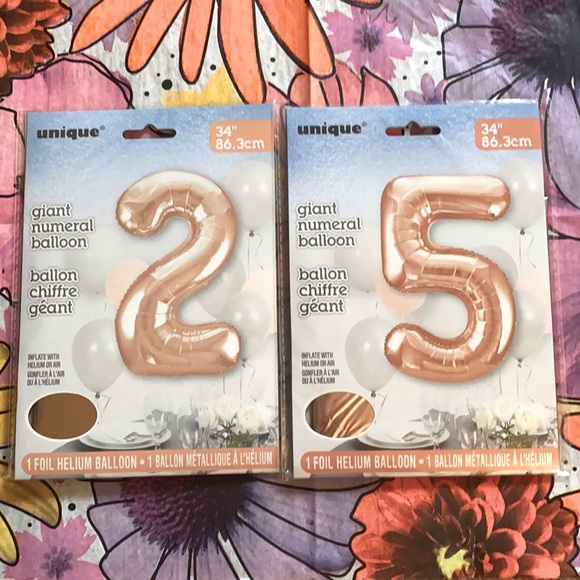 Amazon Essentials | Party Supplies | Large Birthday Number Balloons 2 5 ...